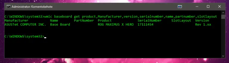 Tarkista emolevyn tiedot nopeasti (Windows 10 & 11)